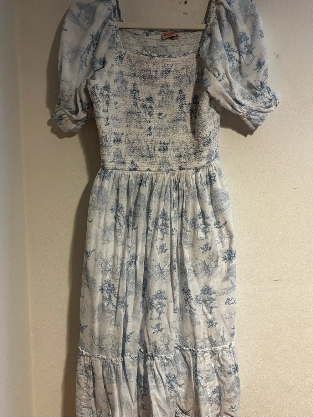 Ivy City Co | Dresses | Ivy City Co Valencia Light Blue Floral Midi ...